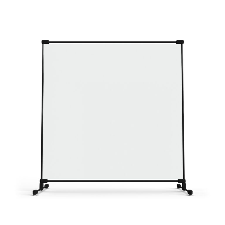 Personal Safety Partition | Portable or hanging sneeze guard PPE device.