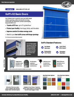High Speed Vinyl Doors - Goff's G2 Heavy Duty Industrial Vinyl Doors
