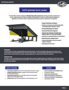 For Heavy Loading & Unloading - Goff's Pit-Style Dock Levelers